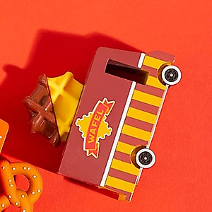 Candylab Toys CANDYCAR® Wooden Food Truck Collection - Waffle Van, Premium Handcrafted Beech Wood Toy Car