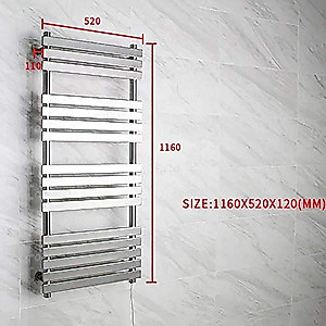 HAPPLiGNLY Heated Towel Rail- Electric Towel Rack,Heated Towel Rack,Electric Tumble Dryer to Heat Your Bathroom and Towels,Best Helper in The Bathroom,46x20.5 inch,Hard Wire MJ