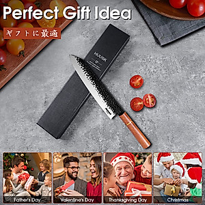 Huusk Japan Chef Knife, 8 Inch Gyuto Knife Professional Japanese Chef Knife 9 Inch Kiritsuke Chef Knife