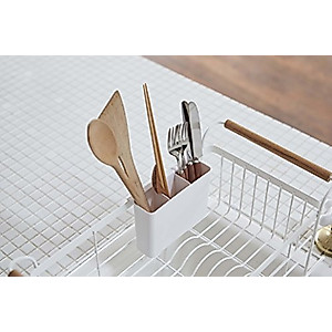 YAMAZAKI home 3108 Sink Dish Drainer Rack-Expandable Kitchen Drying Organizer Holder, One Size, White
