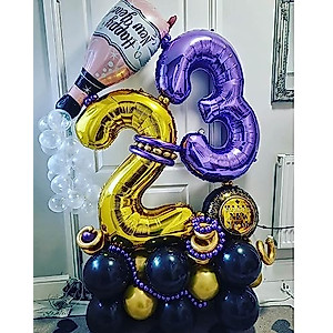 Number 30 Purple Balloons 40 Inch Giant Purple 30 Number Foil Helium Balloons for 30th Purple Birthday Party Supplies 30th Anniversary Events Decorations