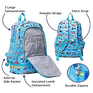Kids Backpacks for Boys and Girls,Cute Lightweight Bookbag Toddler Preschool Backpack with Insulated Lunch Bag