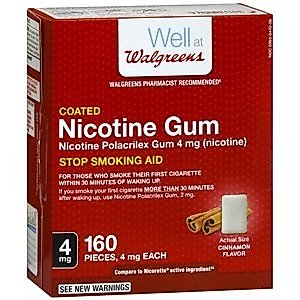 Walgreens Nicotine Replacement Gum 4Mg, Cinnamon, 160 ea