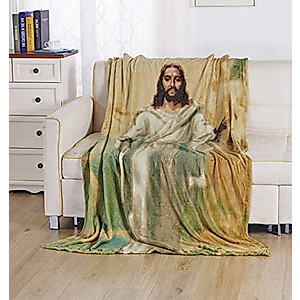 Jesus Christ Religious 50" x 70" Oversized Super Soft Microplush Throw Blanket