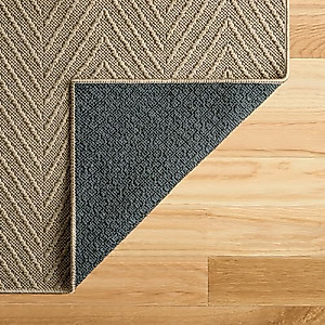 TOWN & COUNTRY BASICS Pax Herringbone Textured Solid Everwash® Washable Area Rug, Low Pile, Non-Slip Backing, Easy Clean Pet & Family Friendly Rug, Brown, 8' Round