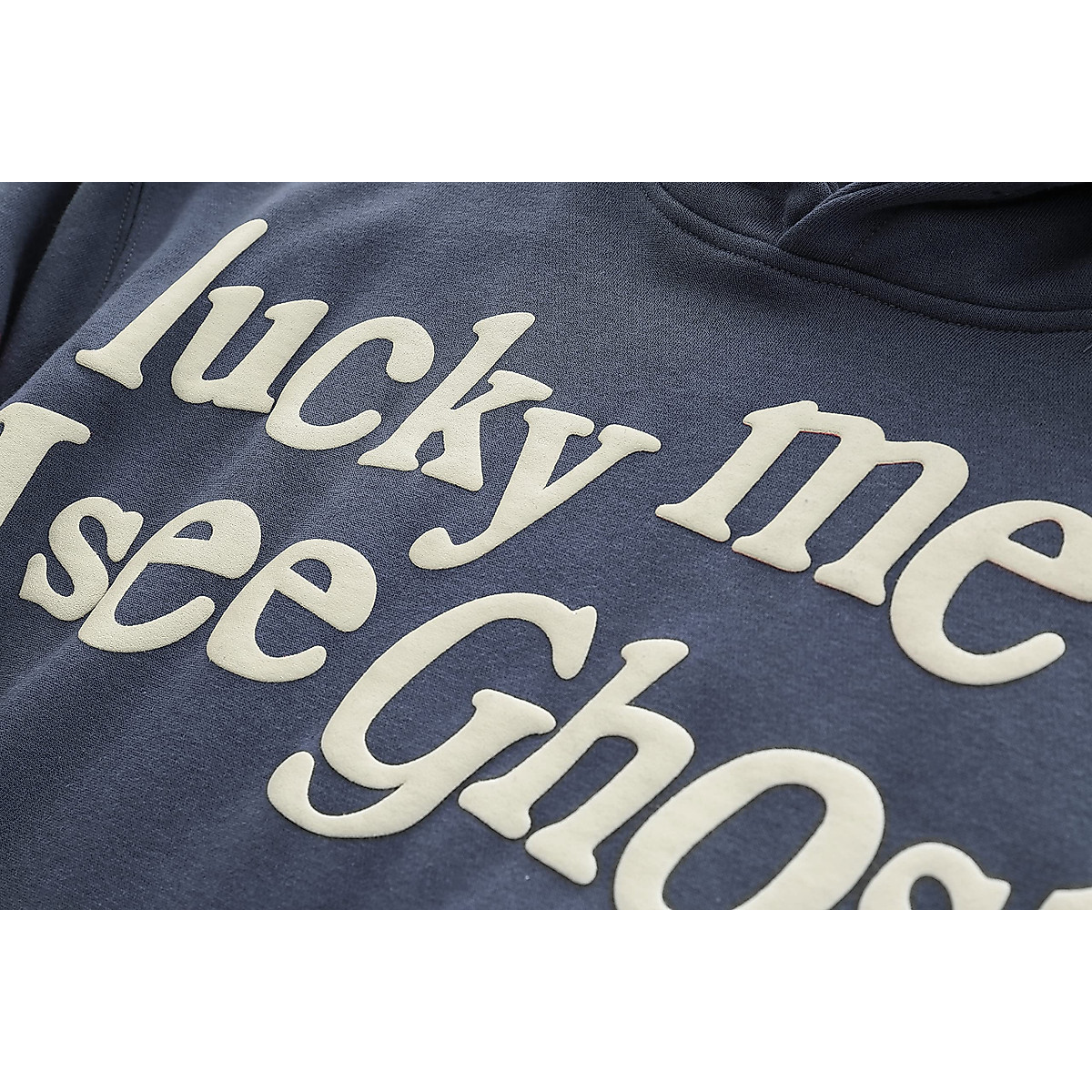 BLLDFZ Lucky Me I See Ghosts Hoodie Dark Gray