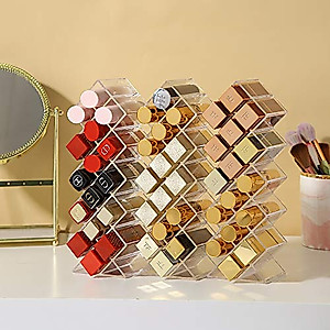 V-HANVER 1-Pack Fish Shape Lipstick Organizer Tower, Lip Gloss Storage Holder Stand for 16 Lip Sticks, Perfect for Makeup Cosmetic Vanity and Dresser Display, Clear Acrylic