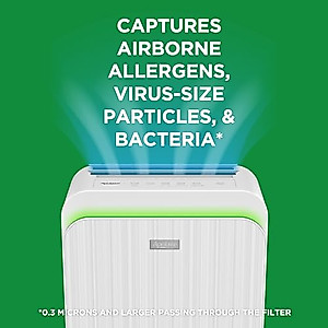 AprilAire AP09550V Virus+Allergy+Pet True HEPA Room Air Purifier, 4-Stage Filtration, Captures Viruses, Bacteria, Allergens, Pet Hair & Dander, Ozone Free, 495 sq. ft. Rooms