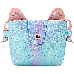 mibasies Kids Cat Purse for Little Girls Toddlers Wallet Crossbody Bag