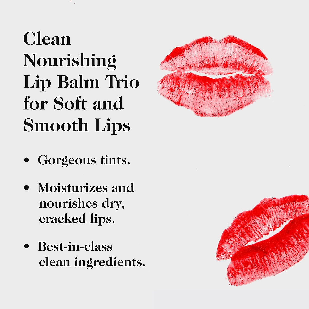 goop Beauty Lip Balm Trio | Moisturizing & Hydrating Lip Balm for Chapped, Cracked & Dry Lips | Clear, Peony, and Tomato | Lip Tint with Nourishing Formula | Petroleum & Paraben Free | 0.16 oz Each