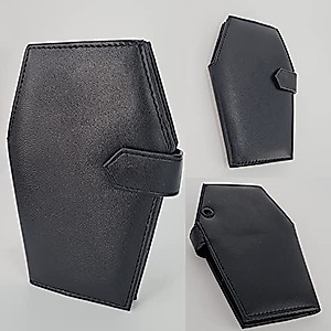GLENBARN Coffin Wallet - Gothic Wallet or Coffin Purse for Men and Women - Black Vegan Witch Wallet with Snap