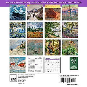 Monet Mini Wall Calendar 2021, 7" x 7"
