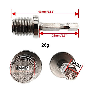 HUIFACAI 2 Pcs/Set M14 Hexagon Connecting Rod Adapter Drill Chuck 1/4 Connecting Rod Stainless Steel Parts 1/4 Connecting Rod Adapter Drill Chuck M14 2x Stainless Steel