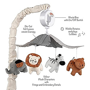 Lambs & Ivy Jungle Musical Baby Crib Mobile 718018 Multicolor