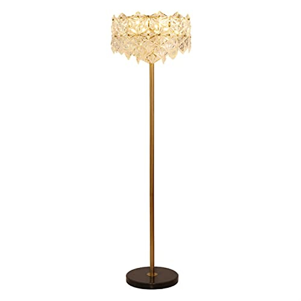 GRFIT Indoor Floor Lamp Crystal Floor Lamp Vertical Table Lamp Post-Modern Minimalist Living Room Study Floor Lamp Standing Reading Lamps