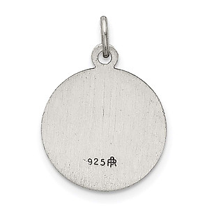 Sterling Silver Antiqued Saint Barbara Medal QQC3583