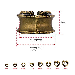 PUNKYOUTH Pair of Snake Ear Plugs Retro Cool Saddle Tunnels Gothic Ear Gauges Expander Stretcher Piercings Gauge 0g to 1 inch