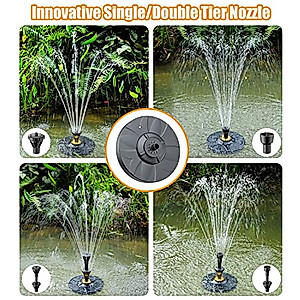 SZMP Floating Pool Fountain 2023 Upgraded, 6W Waterfall Fountain Light Show with 2 Sprinkler Modes, Pond Water Fountain for Above Ground Pool, Pond, Lake, Garden, Outdoor-32.8ft Power Cord & Adapter