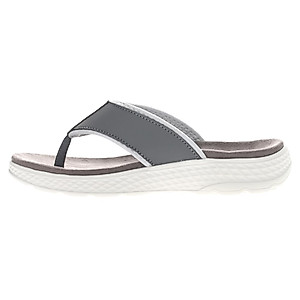 Propét Women's TravelActiv FT Thong Sandals, Black, 8 Narrow US