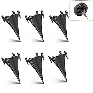 Replacement Stakes for Solar Ground Light, 6 Set Reinforced Plastic Ground Spikes, Replacement Parts for Solar Pathway Disk Light and Garden Glass Ball Outdoor