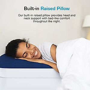 Active Era Luxury Twin Size Air Mattress (Single) - Elevated Inflatable Air Bed, Electric Built-in Pump, Raised Pillow & Structured I-Beam Technology, Height 21"