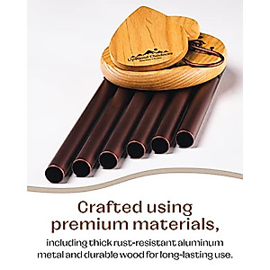 UpBlend Outdoors Wind Chimes for Outside - 28" Brown Windchimes Outdoors, Harmonic Wind Chime Gifts for Women, Ideas for Mom, Grandma, for Gardeners Outdoor Porch