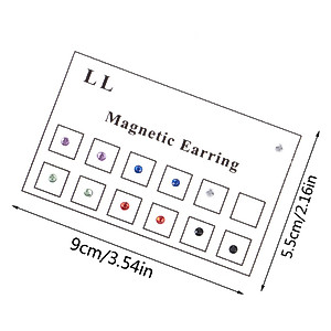 Sevenfly Mens Womens Crystal Stud Earrings Non-Piercing Earrings Nose Lip Ring Clip On Cubic Zirconia Tragus Nose Ring Fake Cheater