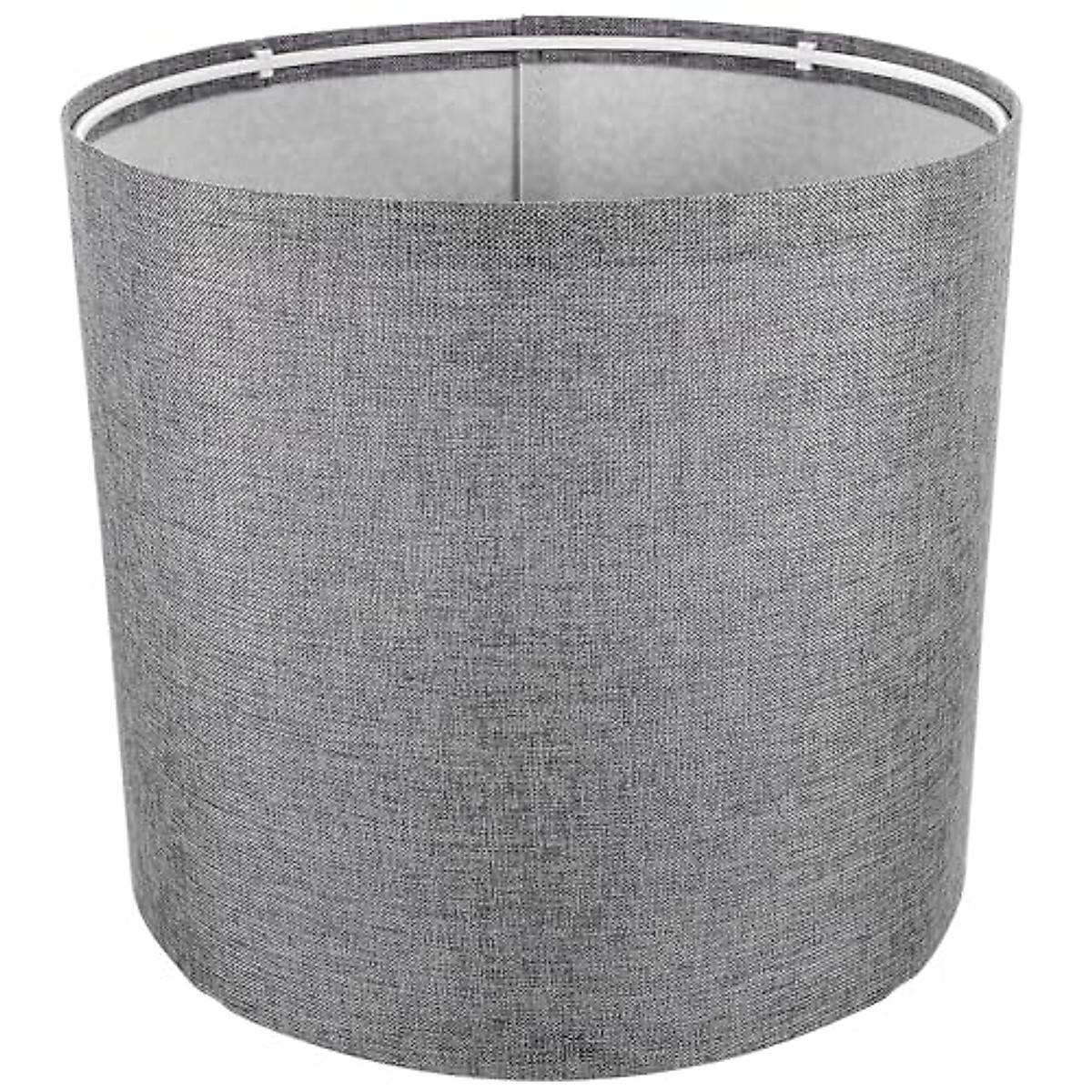 Beavorty Gray Lamp Shade Linen Fabric Lamp Shade Replacement Medium Drum Lamp Shade Transitional Cylinder Shaped Spider Construction Lamp Shade for Chandeliers Table Lamp 20cm Small Lampshade