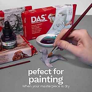 DAS Air-Hardening Modeling Clay - Terra Cotta Clay 1.1lb Block - Pliable Air Clay for Sculpting and Coating - Easy to Use Air Dry Modeling Clay - Molding Clay for Sculpting and More