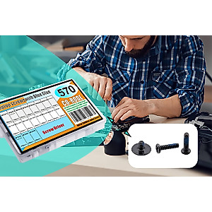 CO-RODE 571pcs 19-Size Laptop Screws, Computer Screw Set w/Blue Glue,Screw Driver, for SSD Motherboard Fan Power Graphics Hard Drive