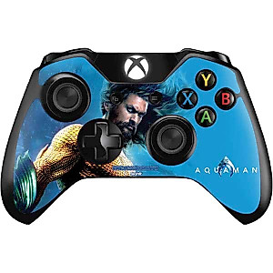 Skinit Decal Gaming Skin Compatible with Xbox One Controller - Officially Licensed Warner Bros Aquaman Son of The Land and Seas Design