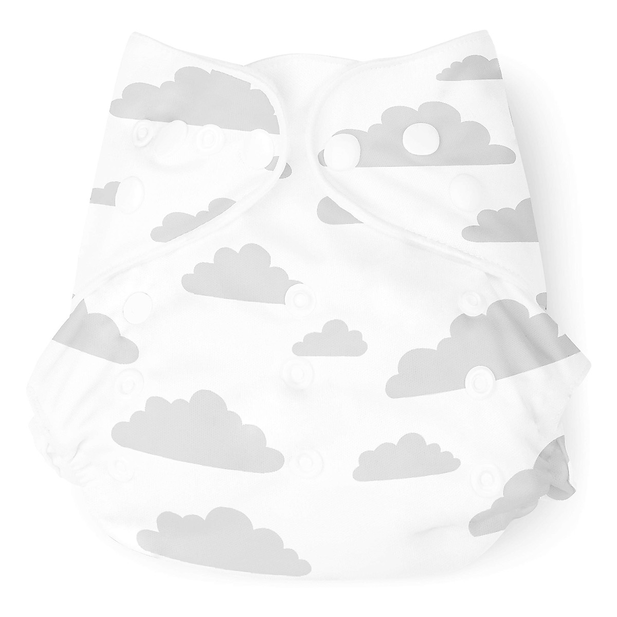 Grey Ground Bicycles Cloth Diapers (Updated Quality) – 8 Reusable Cloth Diapers for Babies with 8 Cloth Diaper Inserts – Extra Leg Lining for Boys and Girls