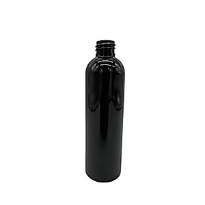 Natural Farms 4 oz Black Cosmo Plastic Bottles -12 Pack Empty Bottle Refillable - BPA Free - Essential Oils - Aromatherapy | Black Flip Top Snap Cap - Made in the USA