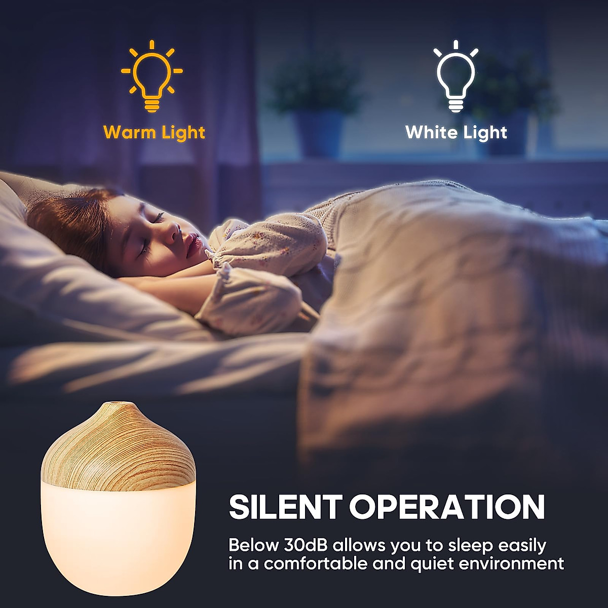 Small Humidifiers For Bedroom - 400ML Mini Desk Personal Humidifier, Portable Cool Mist Humidifiers For Room Baby Travel Plant Office Home, Super Quiet, Easy Clean, C