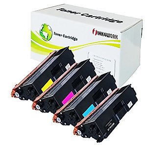 4 Pack INK4WORK Compatible TN433 BK TN433C TN433M TN433Y TN431 Toner Cartridge Replacement for Brother HL-L8260CDW HL-L8360CDW HL-L8360CDWT MFC-L8610CDW MFC-L8900CDW