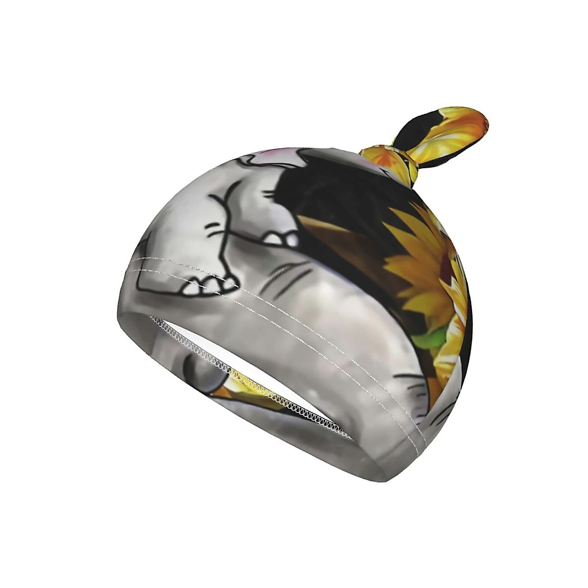 PNNUO Swaddles Blankets Elephant Baby Sunflower Nursery Swaddle Wrap Cartoon Animal Flowers Newborn Swaddling Sleep Sack Hat Set for Girls Boys Infant