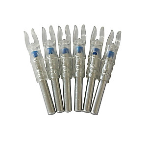 JIEXI HWYP Automatically Luminous Nocks for Inner Diameter 6.2 mm Gold Tip Arrows S Size Pack of 6 (Blue)