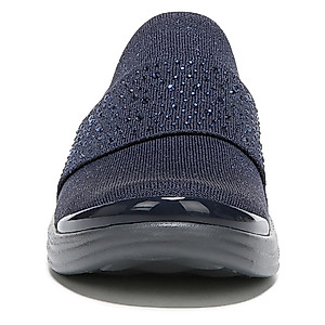 BZees Women's Pizazz Slip-On Loafer, Navy Sparkle, 8