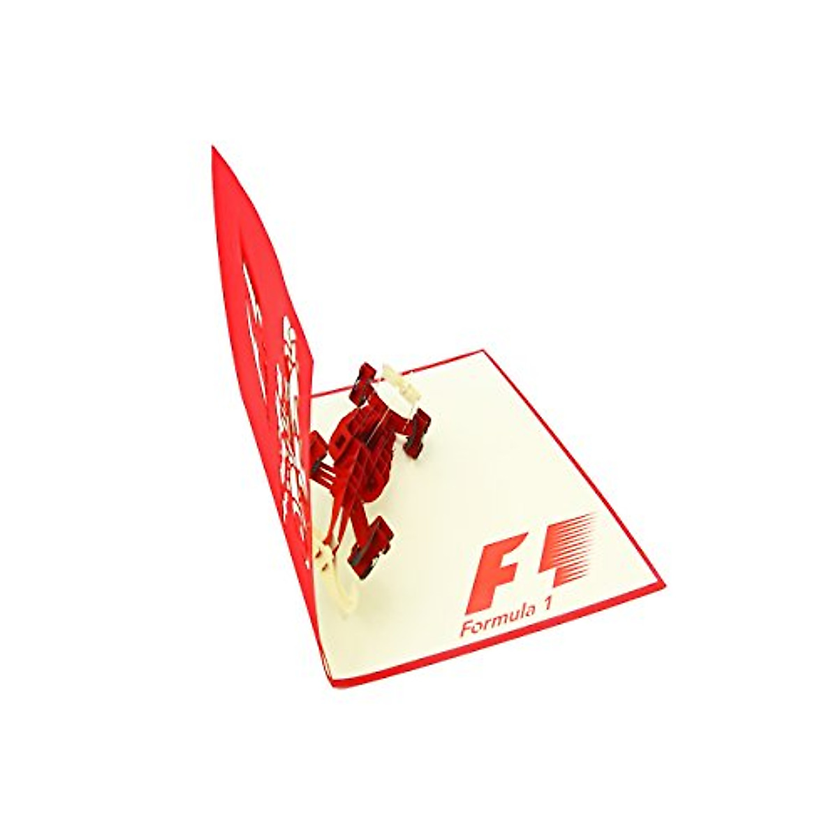 PopLife Formula One Car 3D Pop Up Card for All Occasions - Father’s Day, Happy Birthday, Congratulations, Retirement Gift, Work Anniversary - Race Car Drivers, F1 - for Husband, Son, Father, Friend