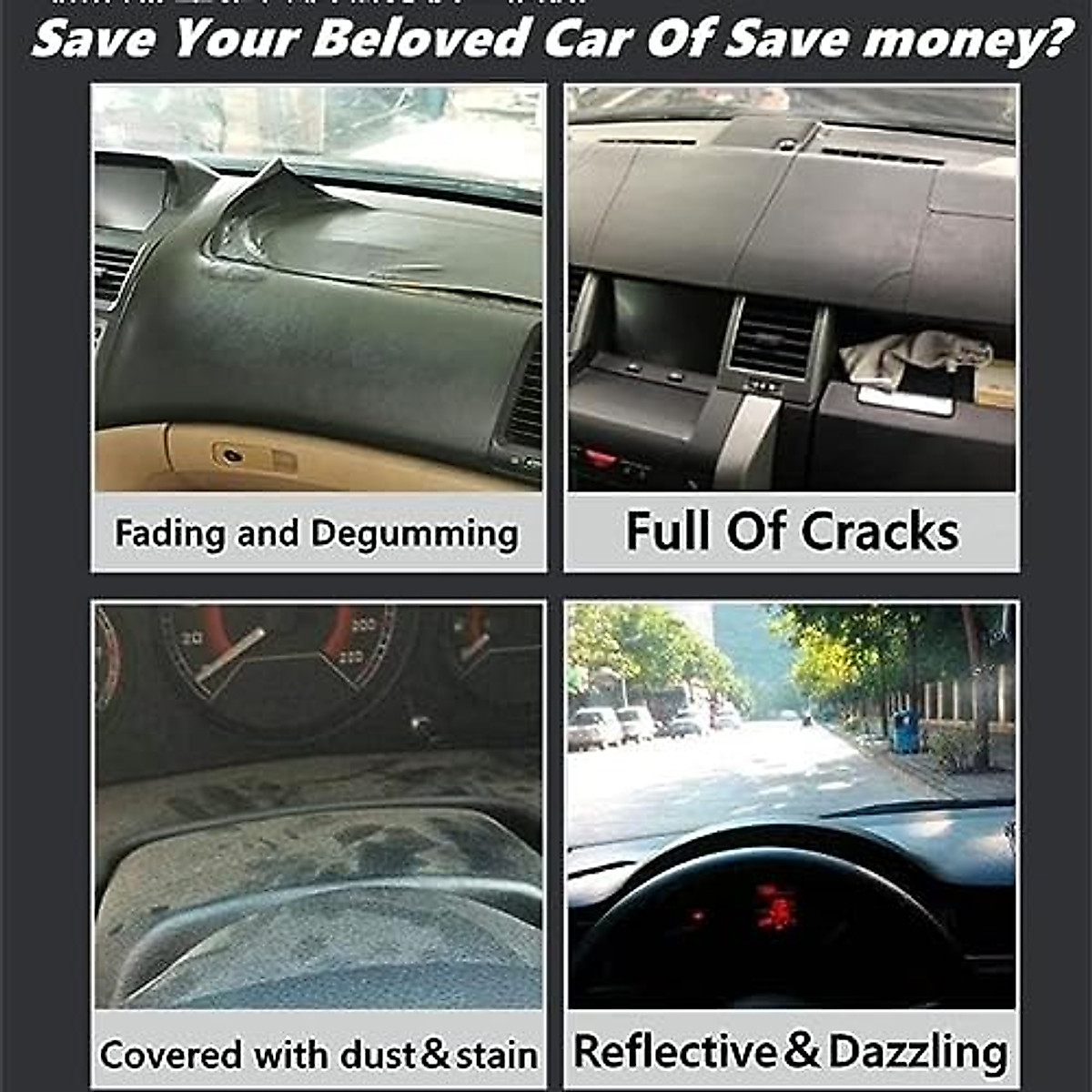 Fit for Volvo S60 2010-2017 LHD,Car Dashboard Cover,Non-Slip Pad Carpet,Dashboard Center Console Cover Dash Mat,Dash Cover mat