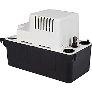 Little Giant VCMA-15UL 115 Volt, 65 GPH, 1/50 HP Automatic Condensate Removal Pump (no safety switch), Black/White, 554401
