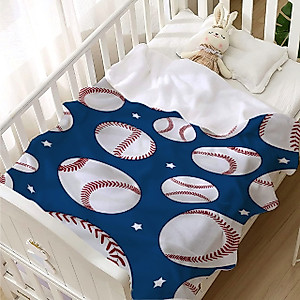 AozyHug Baseball Soft Throw Blanket Flannel Swaddle Blanket Boys, Girls, Infant, Newborn Receiving Blankets Toddler and Kids Blankets for Crib Stroller (30"x40" Inches)