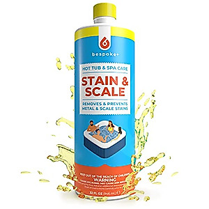 Spa Stain and Scale Control for Hot Tub, Spa Descaler, Stain Scale Remover & Spa Scale Defense for HotTub Hardness Control & Spa Hardness Decreaser & Alkalinity Decreaser Water Softener (1-Quart)