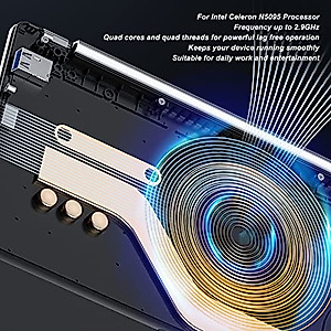 Bewinner 15.6Inch HD Laptop Computer, Fingerprint Unlock Laptop, with 2K IPS Screen, Quad Core Laptop, Supports 8 Hours of Battery Life, for Office and Home (12+128G US Plug)