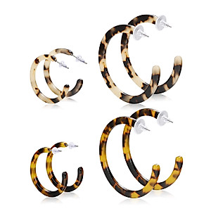 LOYALLOOK Acrylic Earrings Resin Earrings For Women Boho Earrings Fashion Earrings Statement Earrings Drop Earrings Dangle Earrings style 1