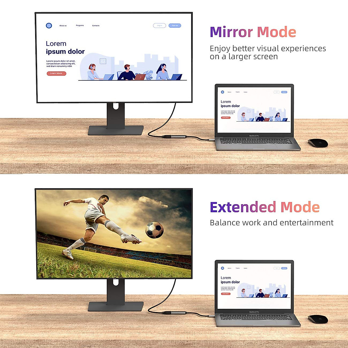 WALNEW USB C to HDMI Adapter 4K 60Hz, Type-C Male to HDMI Female Cable Converter, USBC Thunderbolt 3 Monitor Dongle for Mac MacBook,iPad Pro/Air, Samsung Galaxy,Chromebook,Surface,Dell XPS,Android TV