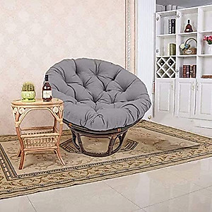 HUHJYUGE Chair Cushion Only 20in, Hanging Baskets Round Chair Cushions, Swing Chair Cushion Outdoor, Egg Seat Pads Thick Plush Overstuffed, for Garden, Balcony and Living Room