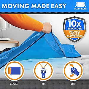 Nordic Elk Mattress Bags for Moving and Storage (full Xl Size) - Mattress Cover for Moving - Heavy Duty, 8 Handles and Strong Zipper Closure Storage Bag Supplies & Bags