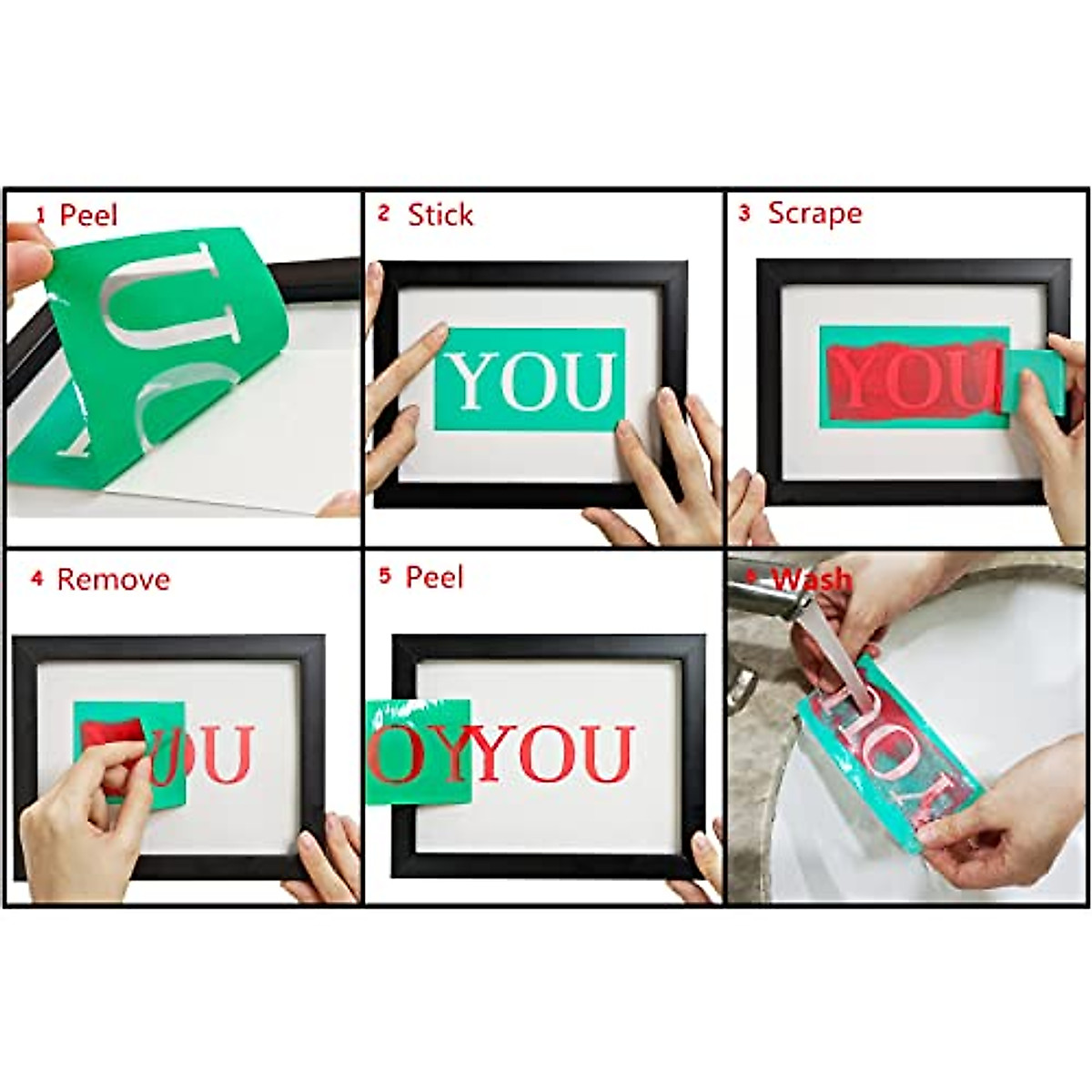 JAJADO Kitchen Farmhouse Silk Screen Stencils Reusable Adhesive Stencil Kitchen Sign Mesh Transfer Screen Print Stencils for Wood, Fabric, Pillow, Chalkboard, Wall Home Decor DIY Craft Project