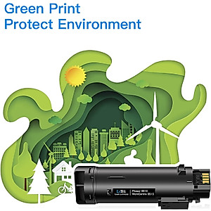 LxTek Compatible Toner Cartridge Replacement for Phaser 6510, WorkCentre 6515 High Yield (2-Pack, Black)